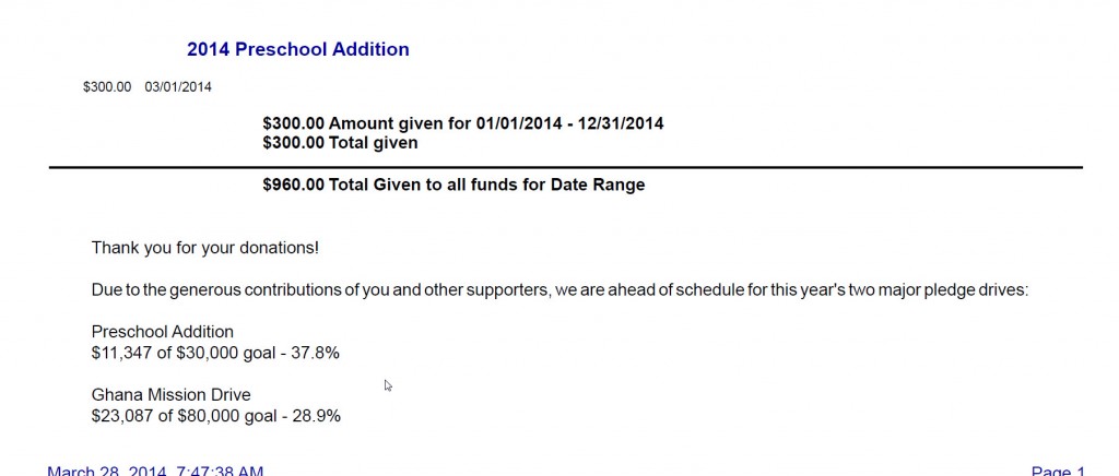Quarterly Contributions Statements on IconCMO Church Management System