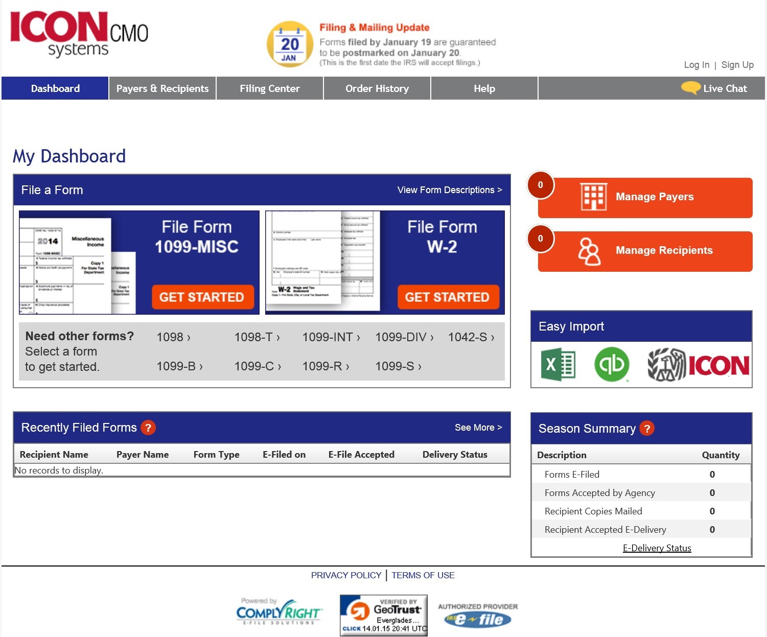 E-File your W-2 & 1099's - Icon Systems